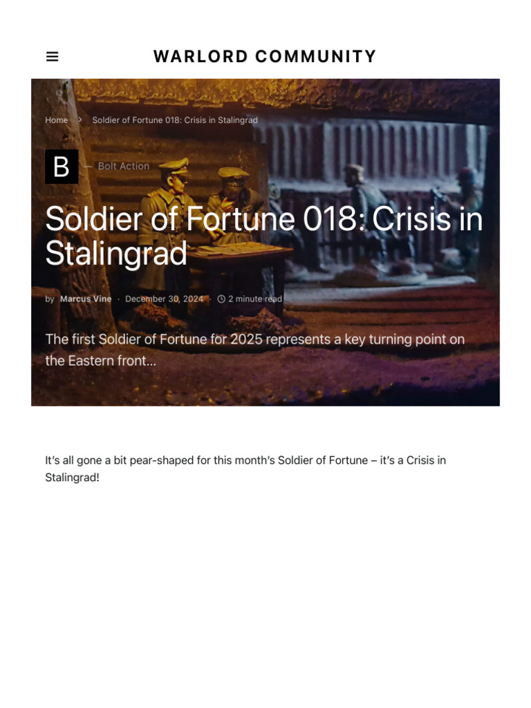 Soldier of Fortune 018- Crisis in Stalingrad - Warlord Community | PDF ...