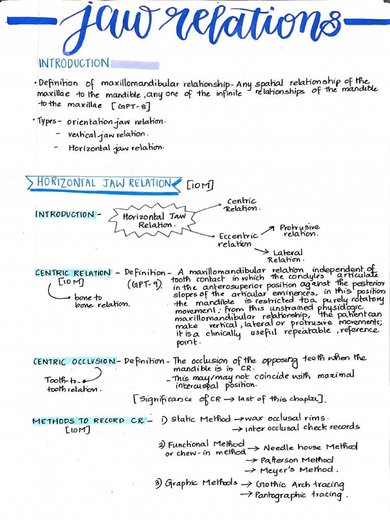 horizontal jaw relation | PDF