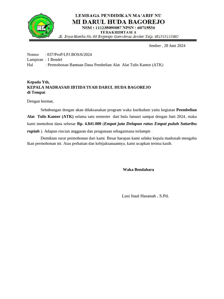 Proposal Atk 2024 | PDF