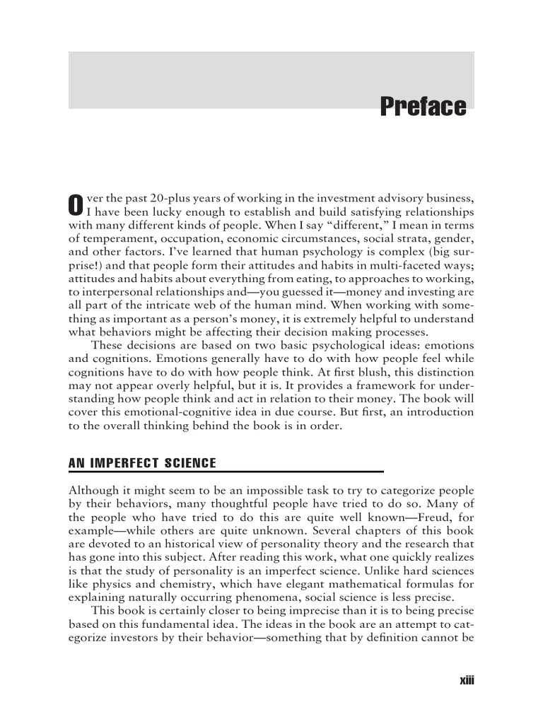 Behavioral Finance and Investor Types Managing Beh... - (Behavioral ...