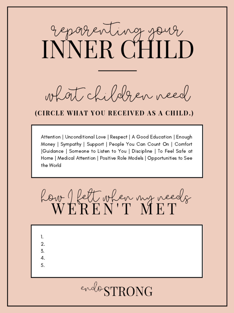 Inner Child Worksheet | PDF