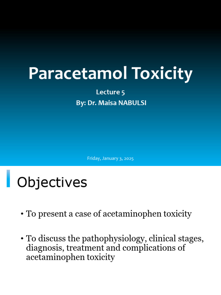 Paracetamol Toxicity | PDF | Clinical Medicine | Medicine