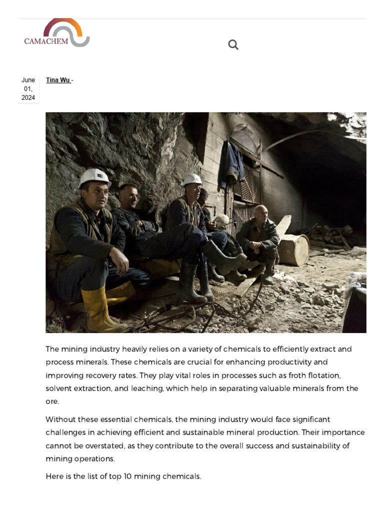 Top 10 Essential Mining Chemicals | PDF | Mining | Ore