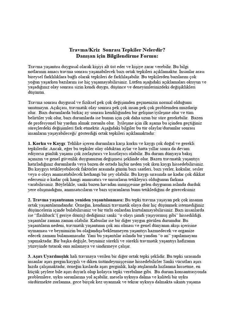 Kriz Ve Travma | PDF