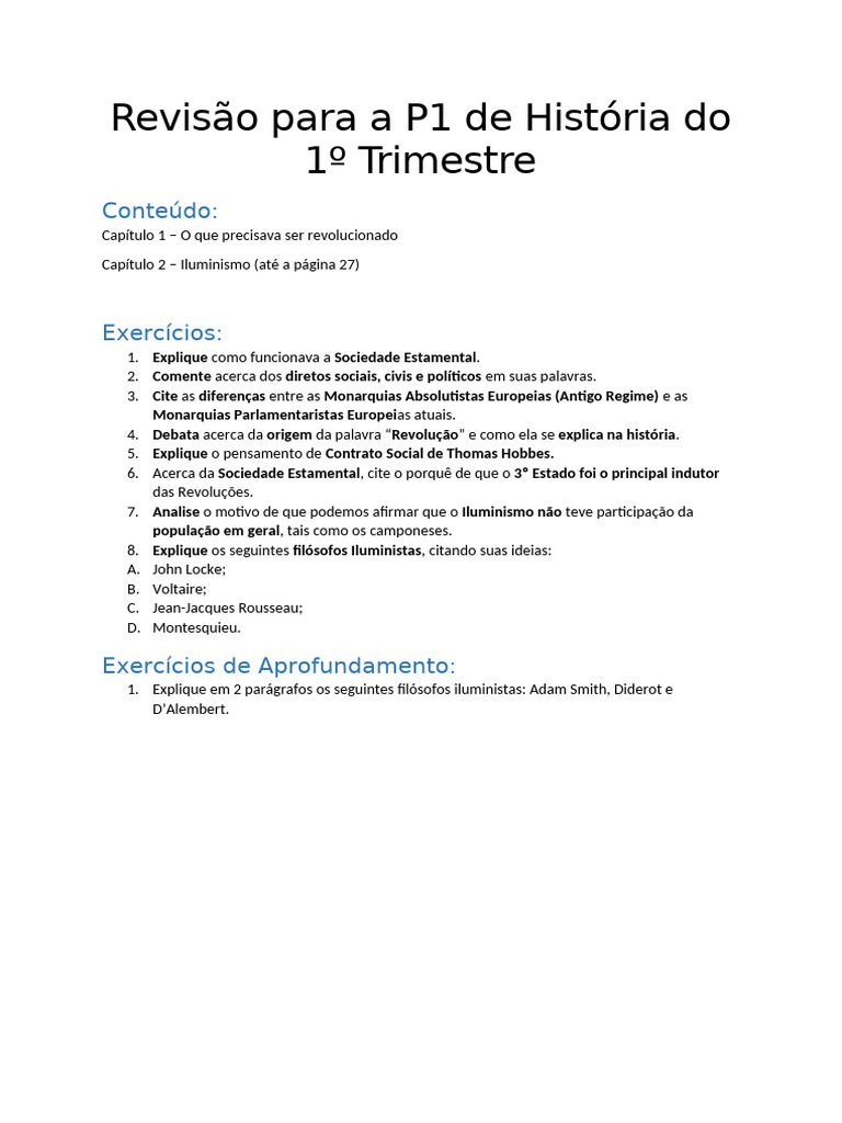 P1-1ºTRI-HIST | PDF