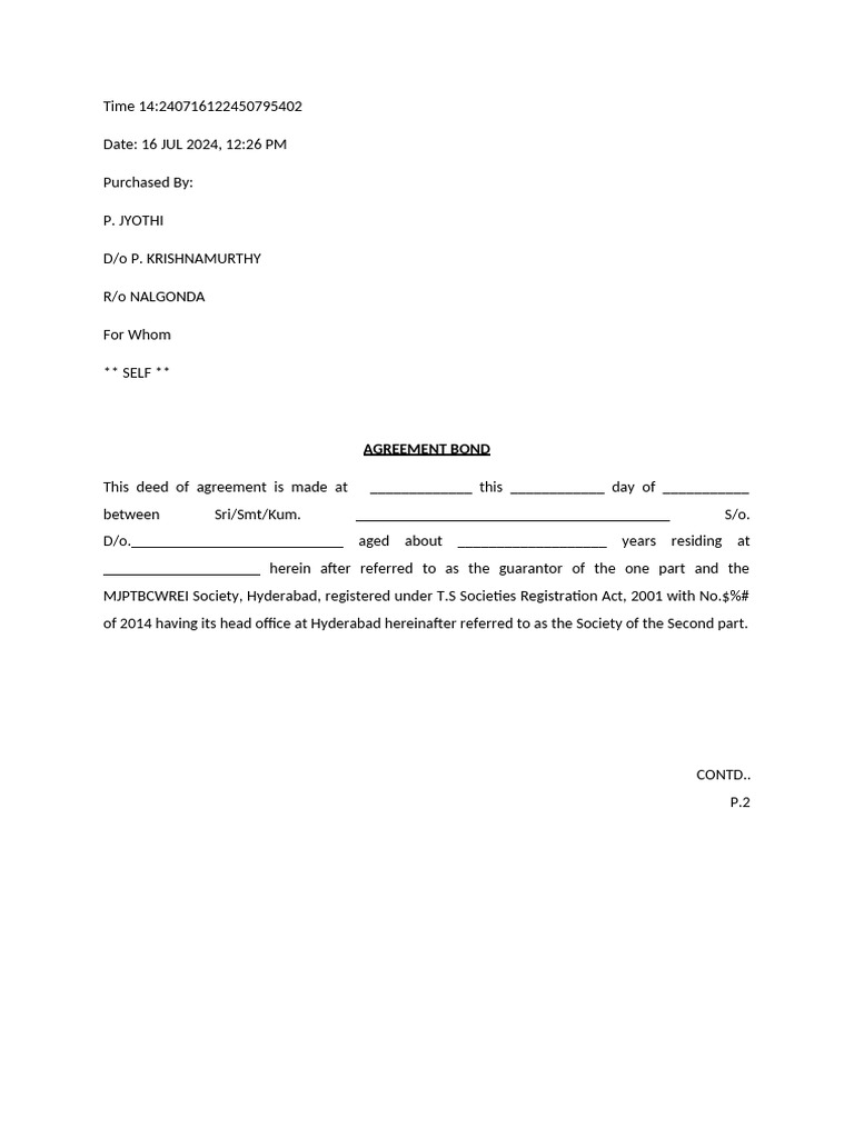 bond | PDF | Common Law | Private Law