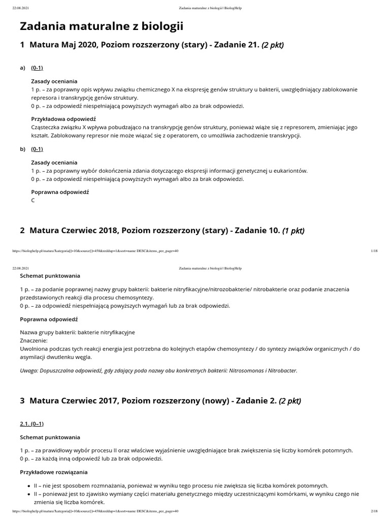 2. odp zadania maturalne CKE bakterie | PDF