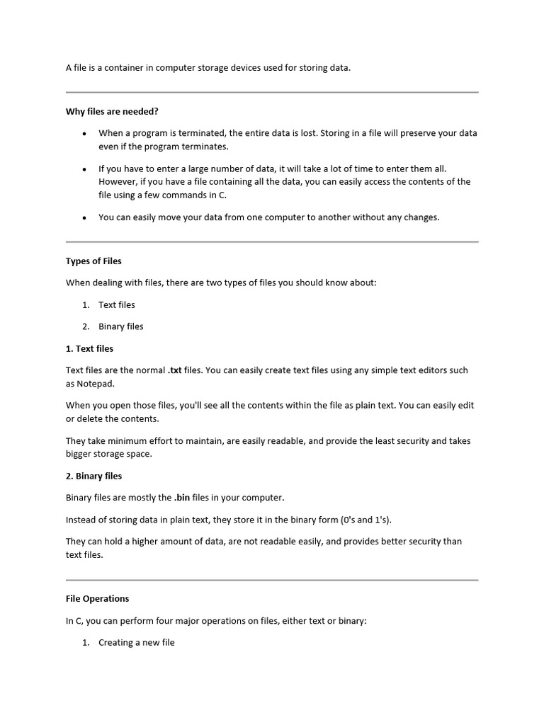 FILE Handling | PDF | Computer File | Pointer (Computer Programming) FILE Handling | PDF | Computer File | Pointer (Computer Programming)