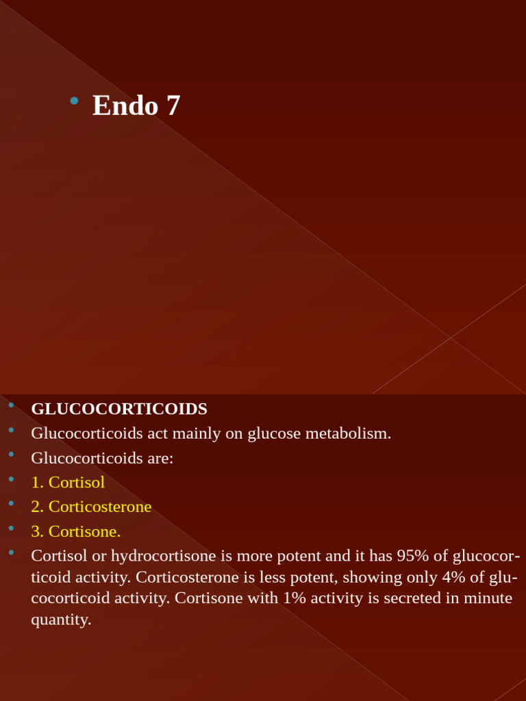 Endo-7 | PDF | Glucocorticoid | Cortisol