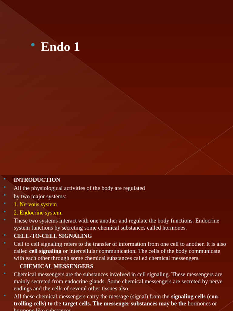 Endo-1 | PDF | Hormone | Endocrine System