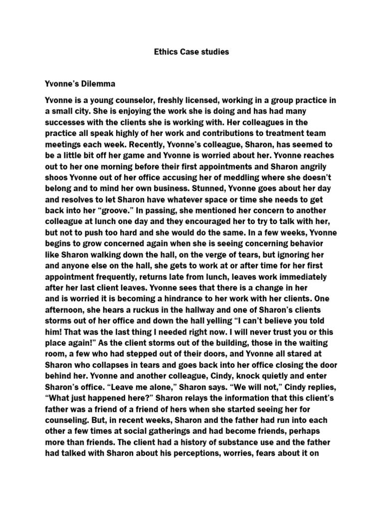 G5 - Case Studies For Ethics For A New Generation | PDF