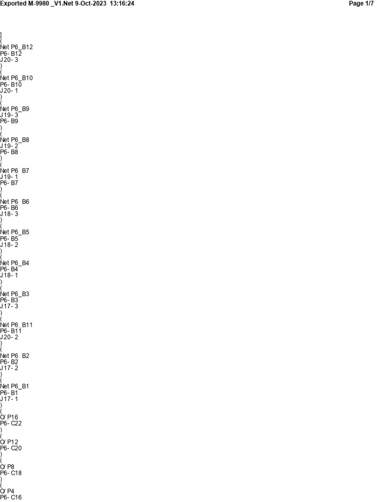 Netlist M-9980 - V1 | PDF