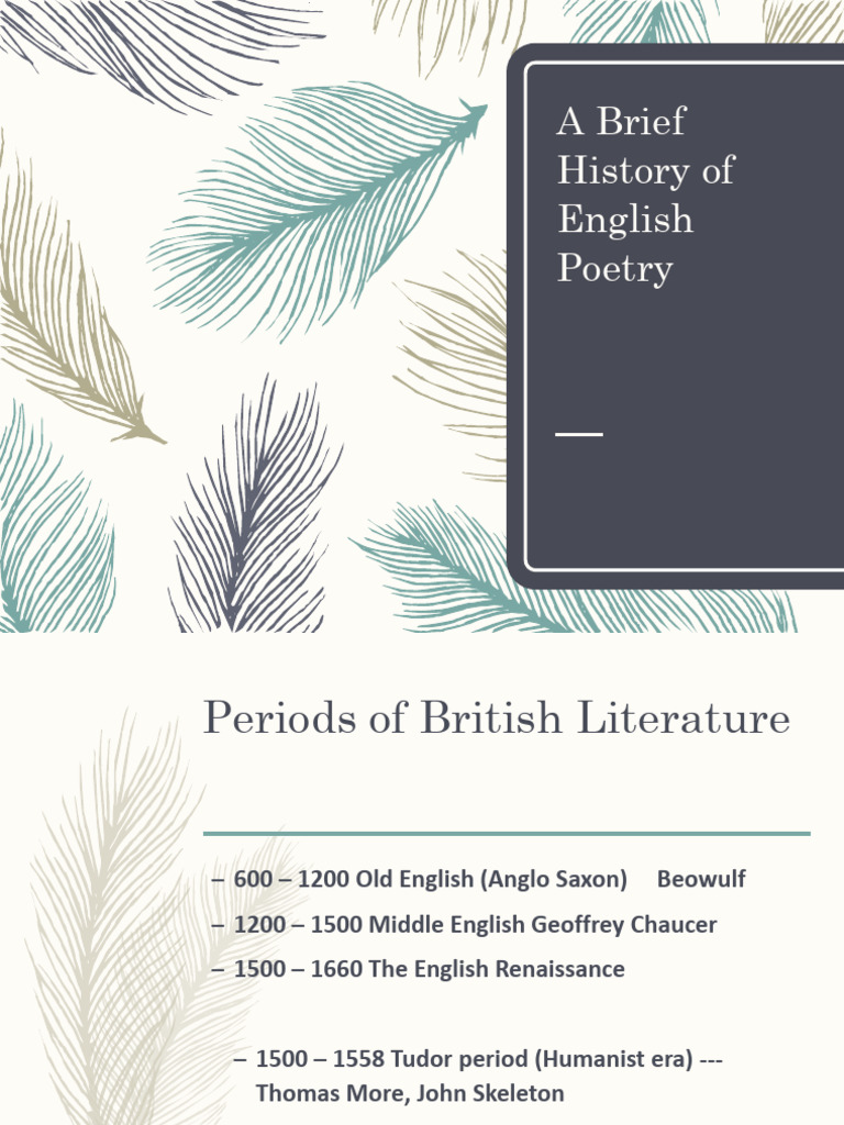 A Brief History of English Poetry | PDF | English Literature | Poetry