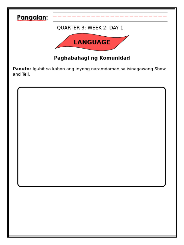 Worksheet Language Q3 Week2 | PDF