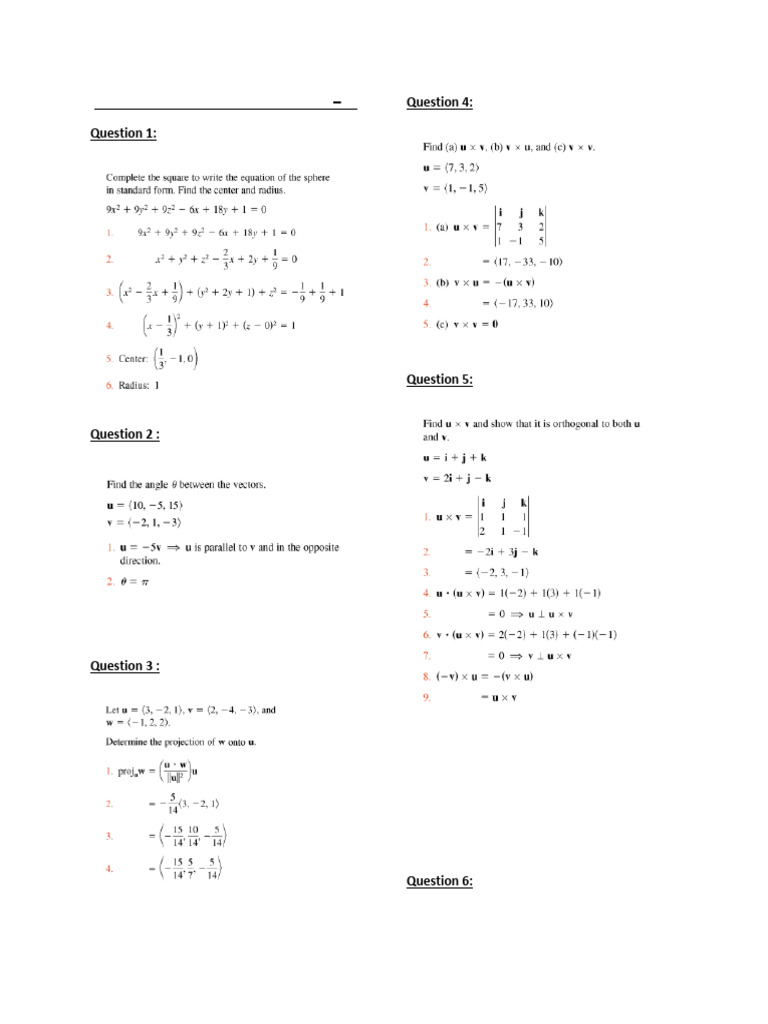 Math 152 Tutorial 4 | PDF