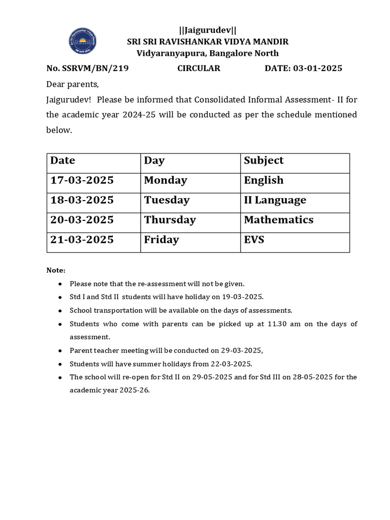 1st & 2nd CIA (Term-2) 24-25 | PDF