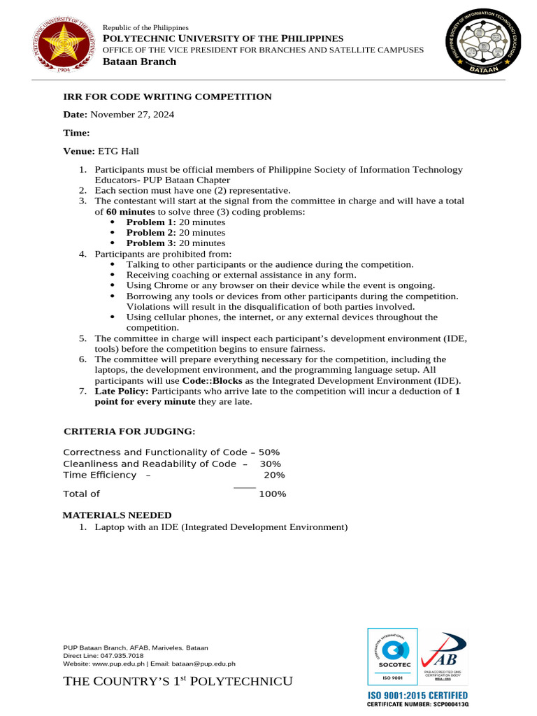 IRR-CODING-COMPETITION | PDF