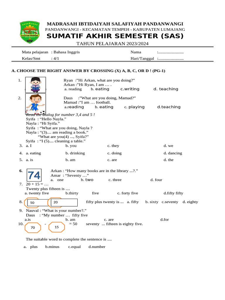 NASKAH SOAL BING SAS 4 | PDF | Home Economics | Home