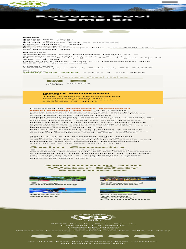 Roberts Pool Complex | PDF