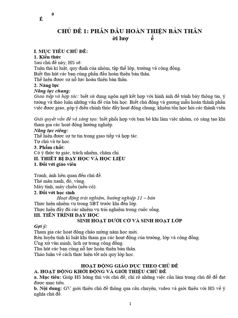 HĐTN Hki 11a3 | PDF