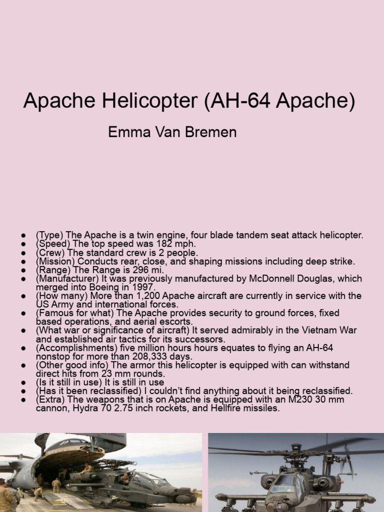 Apache Helicopter | PDF