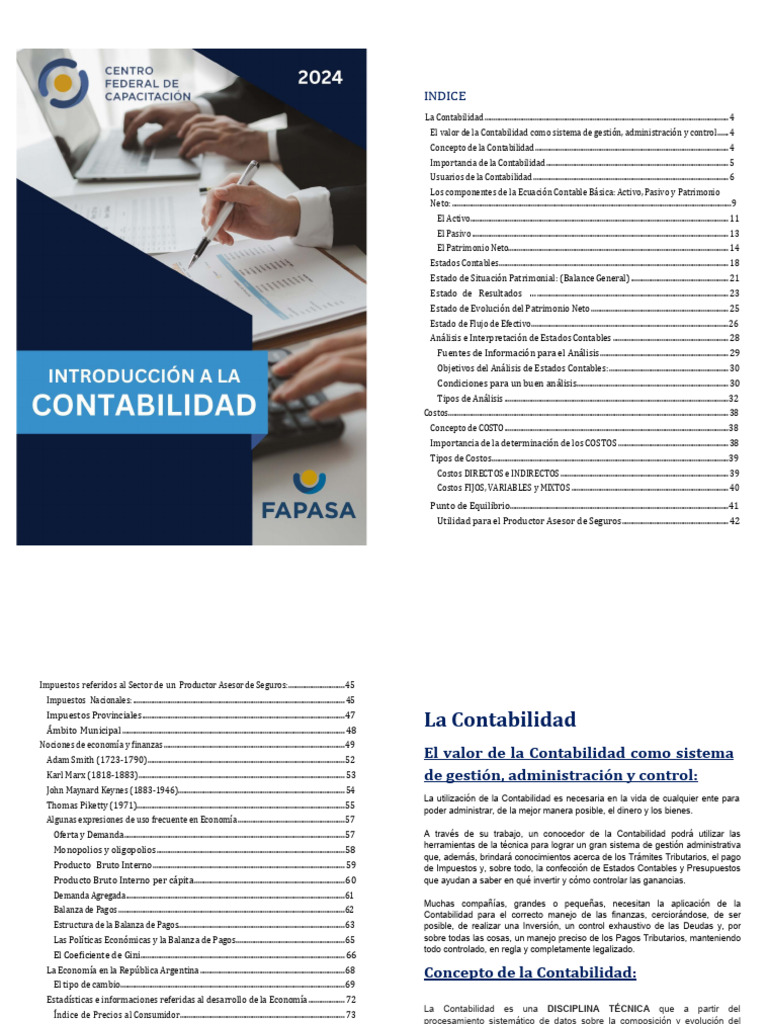 INTRODUCCION A LA CONTABILIDAD 2024 Ok | PDF | Contabilidad | Hoja de ...