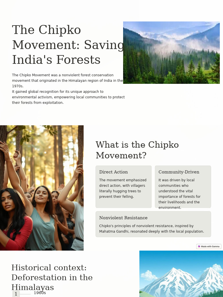 The Chipko Movement Saving Indias Forests | PDF | Ecology | Natural ...