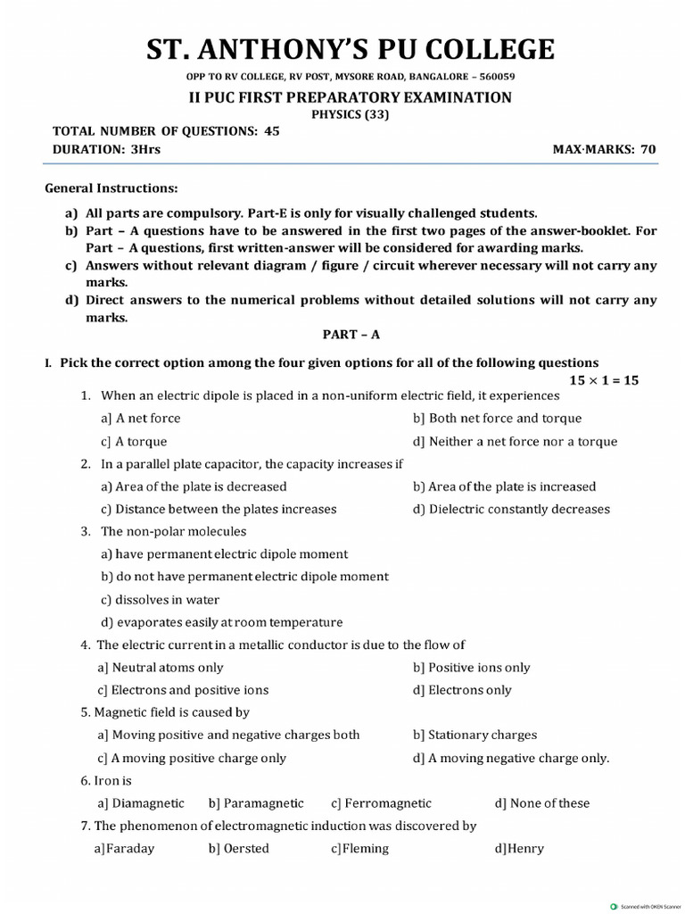 Physics Mqp - 3 | PDF