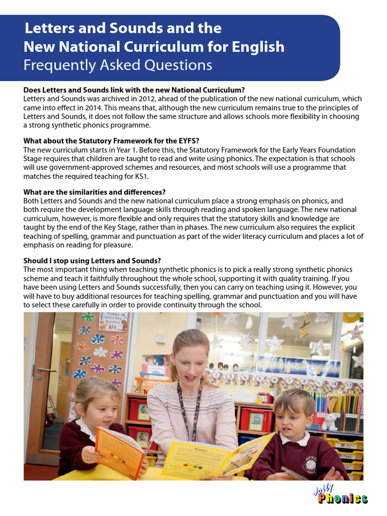 Letters and Sounds vs. New Curriculum FAQs | PDF