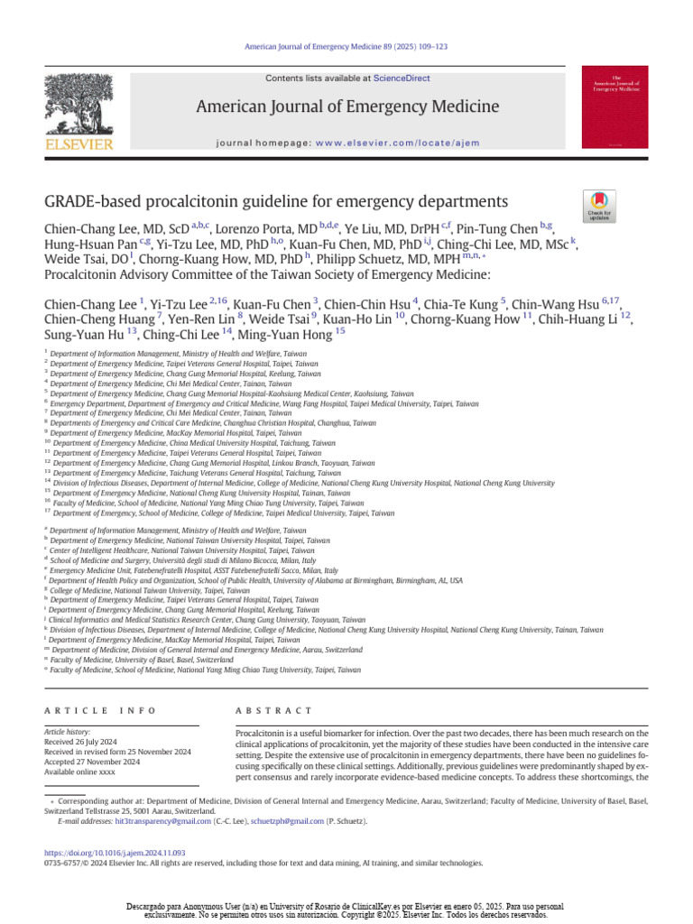 American Journal of Emergency Medicine: Contents Lists Available at ...