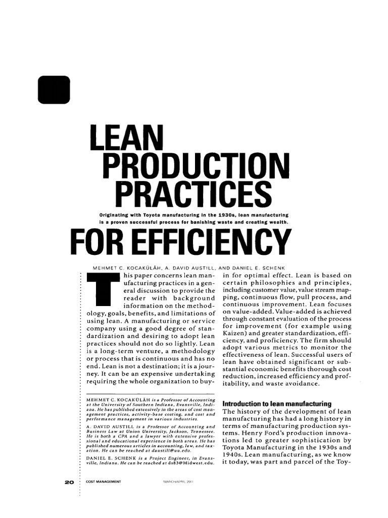 Lean Practice, KMAS 1-1-5 | PDF
