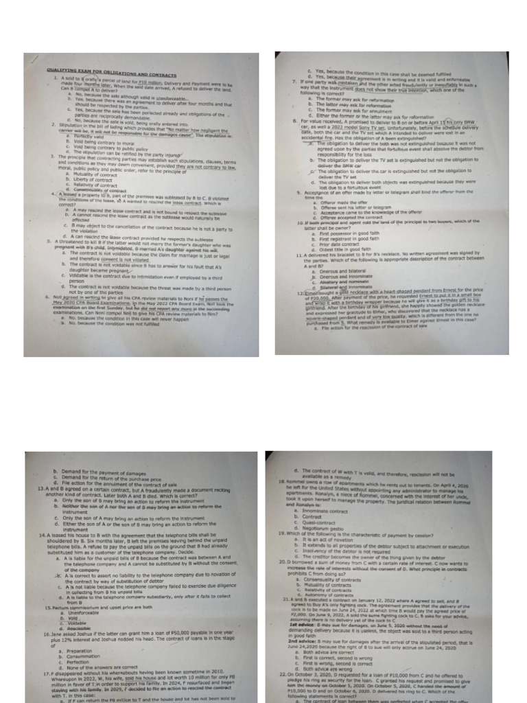 Qualifying Exam Reviewer | PDF