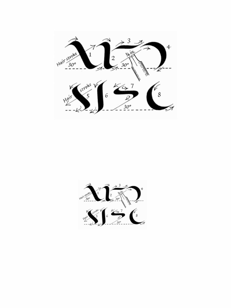 Practice Strokes Uncial | PDF