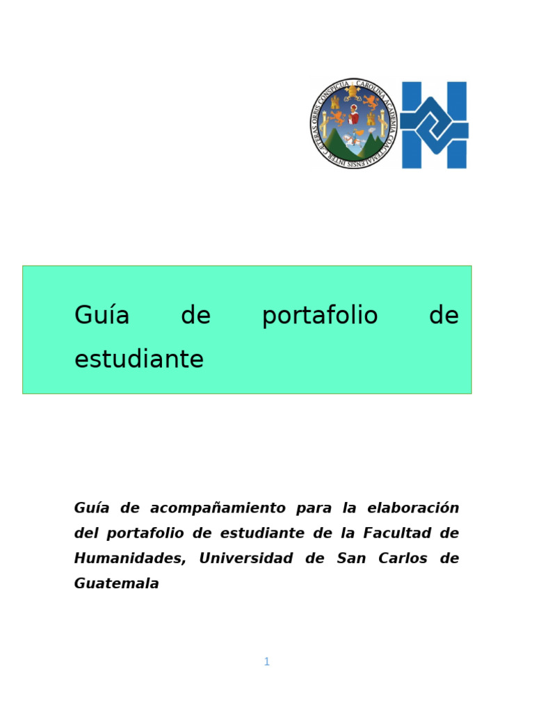 Guía de Portafolio de Estudiante | PDF | Aprendizaje | Evaluación