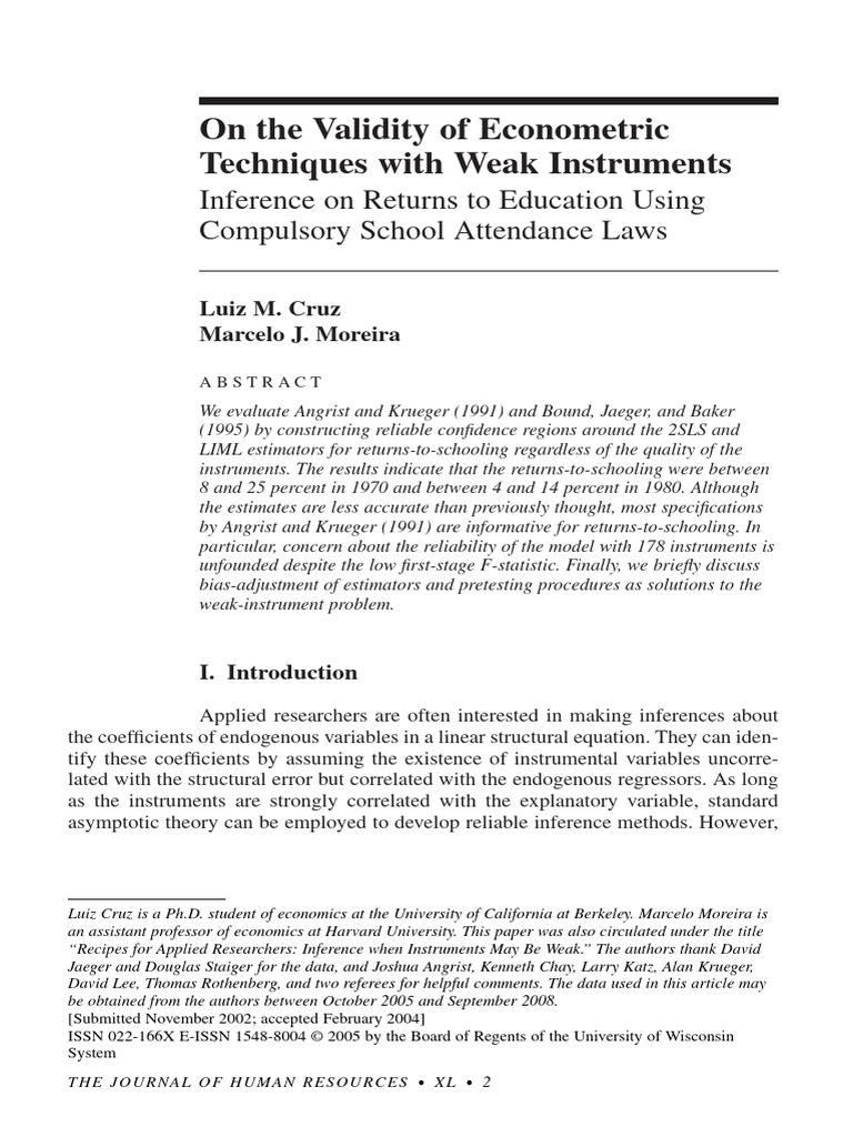 On The Validity of Econometric | PDF | Statistical Theory ...