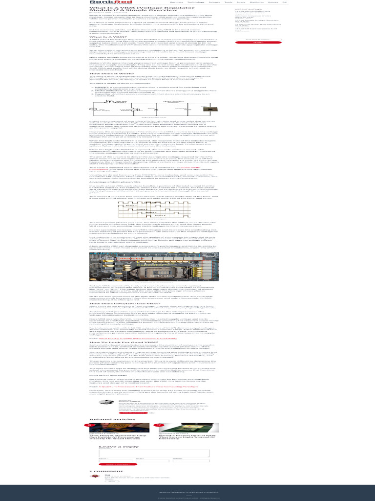 What Is A VRM (Voltage Regulator Module) - A Simple Overview - RankRed | PDF | Inductor ...
