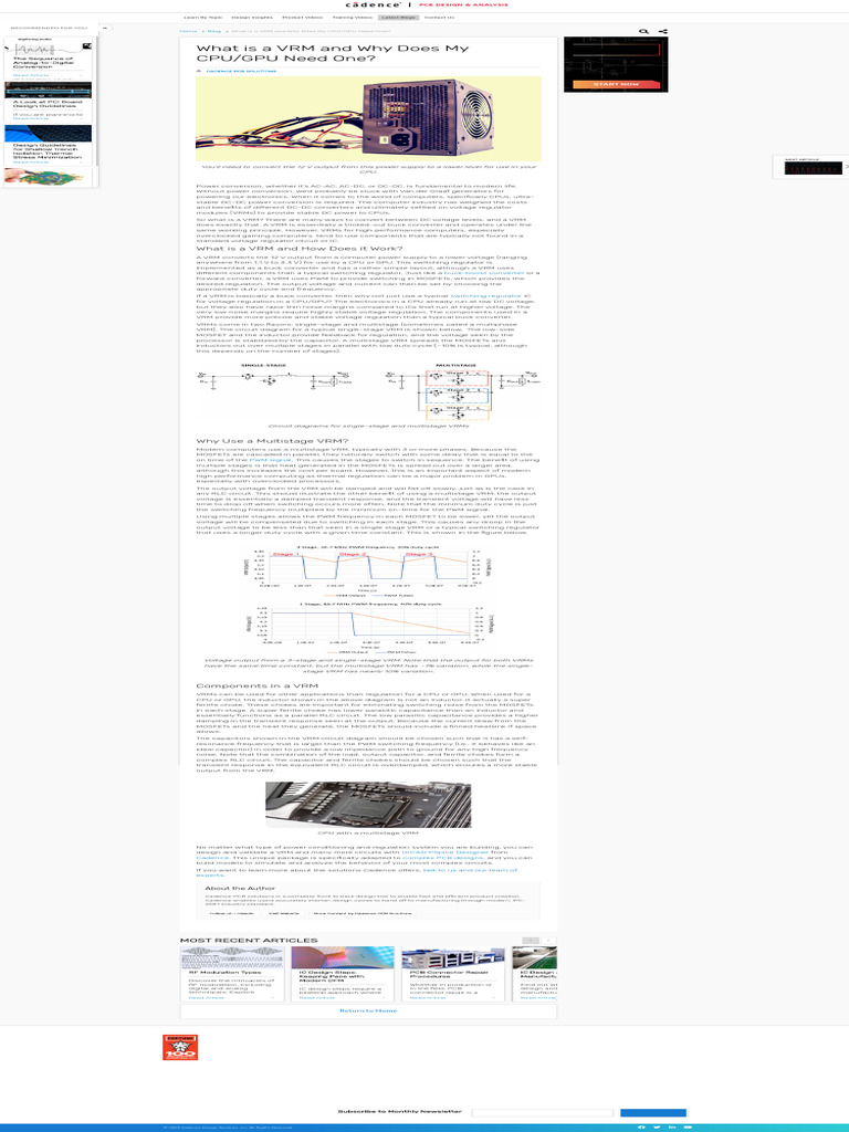 What Is A VRM and Why Does My CPU - GPU Need One - Advanced PCB Design Blog - Cadence | PDF ...