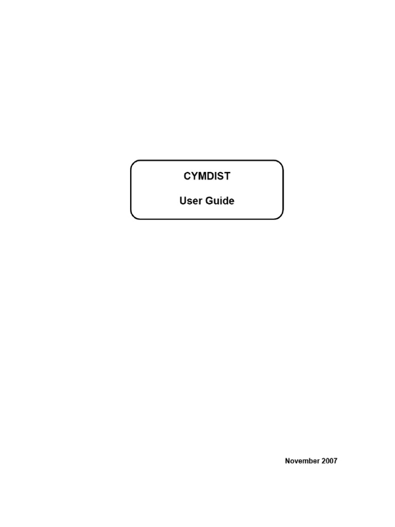 Cymdist User Guide 2007 | PDF