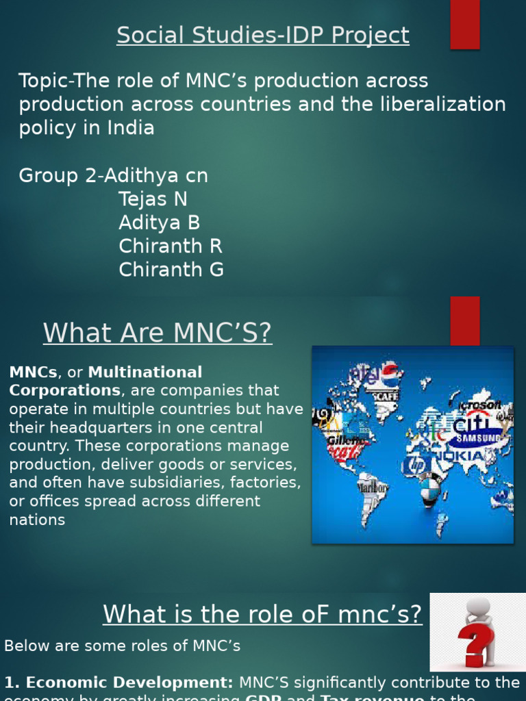Social Studies-IDP Project | PDF | Multinational Corporation | Foreign ...