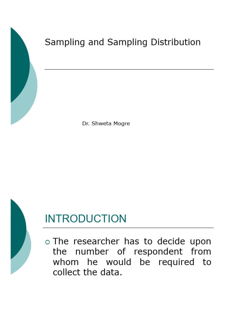 SAMPLING and Sampling Distribution | PDF | Sampling (Statistics) | Sample Size Determination