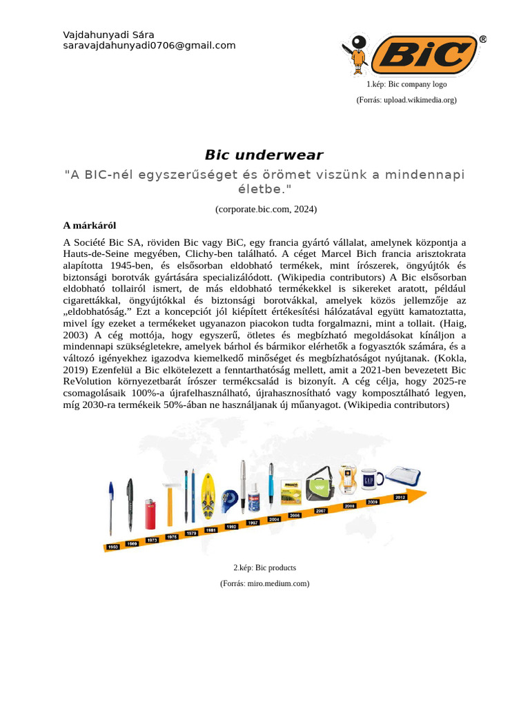 Bic Underwear | PDF