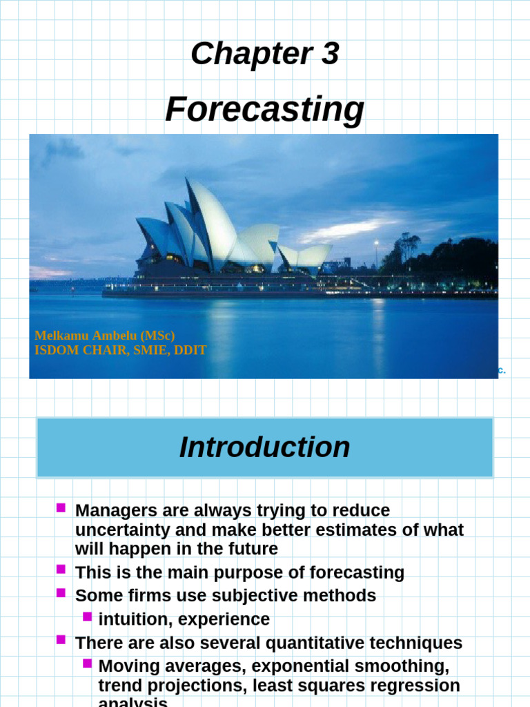 03 Forecasting | PDF | Forecasting | Linear Regression