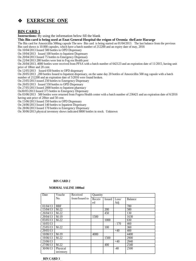 Bin Card, RRF and Cost Analysis | PDF | Pharmacology | Pharmacy