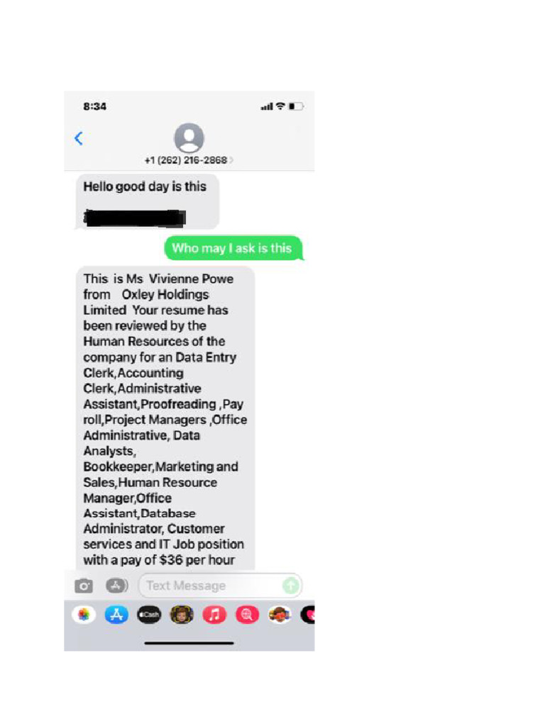 Examples of Job Text Messages | PDF