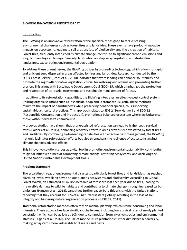 BioWing Innovatin Reports Draft | PDF | Soil | Climate Change Mitigation
