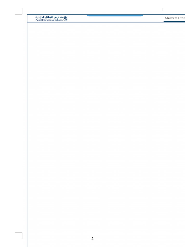 1st Semester Midterm Exam Template | PDF