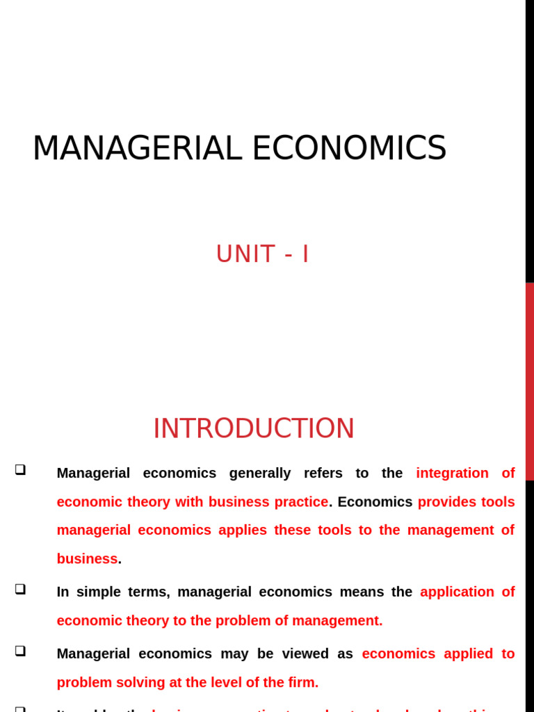 Managerial Economics | PDF | Economics | Science