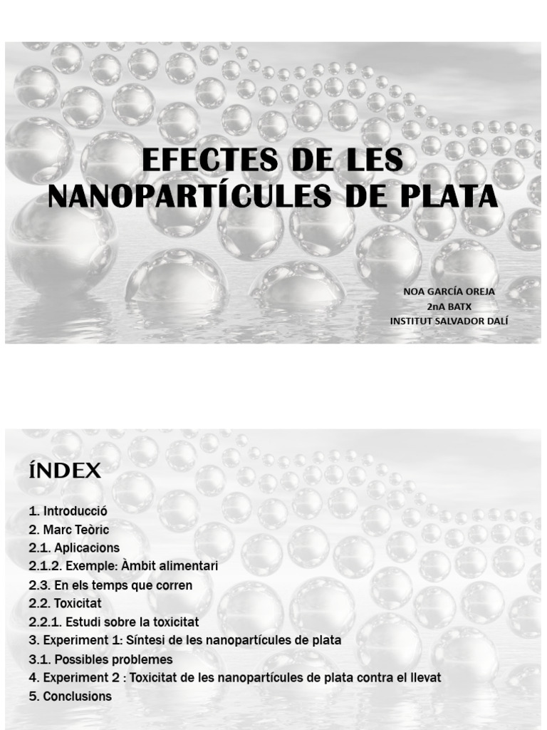 Presentación TR NOA (Nanoparticulas) | PDF
