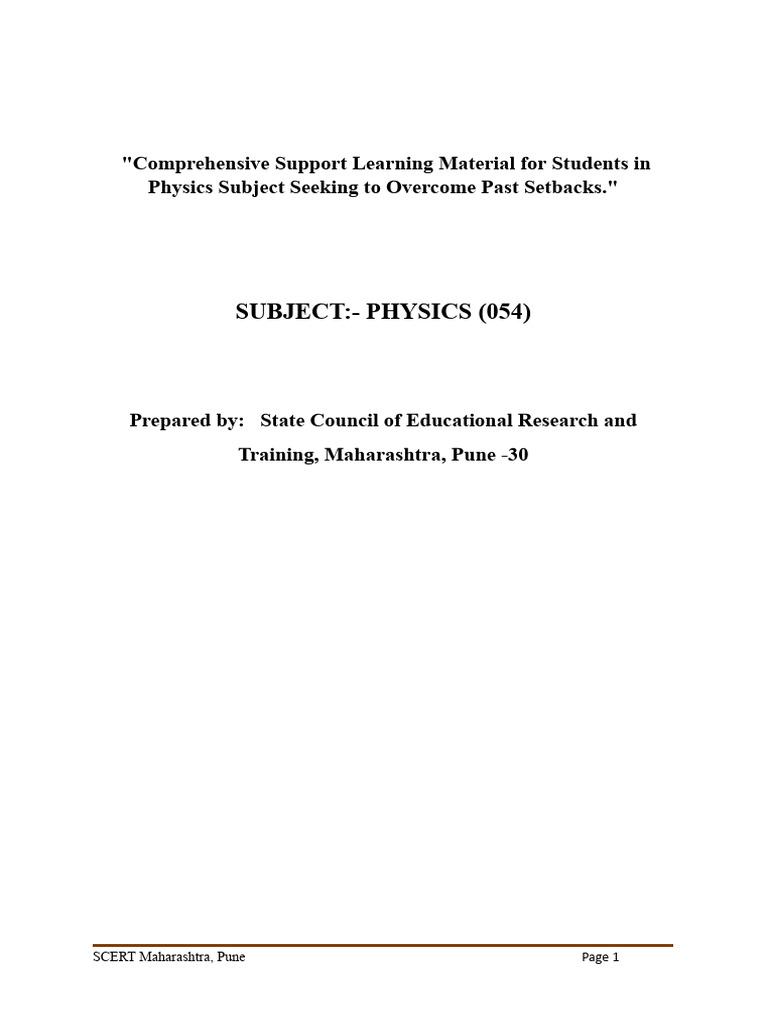 Physics Question Bank for Supplementary Exams | PDF | Rotation Around A ...