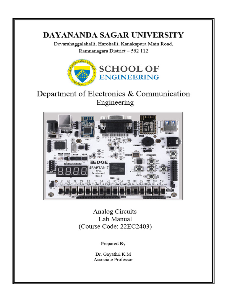 AEC LAB Manual For Students Experiment 1,2,3 | PDF | Amplifier ...